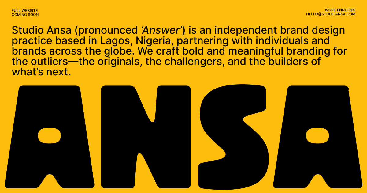 Studio Ansa — Brand Design Studio